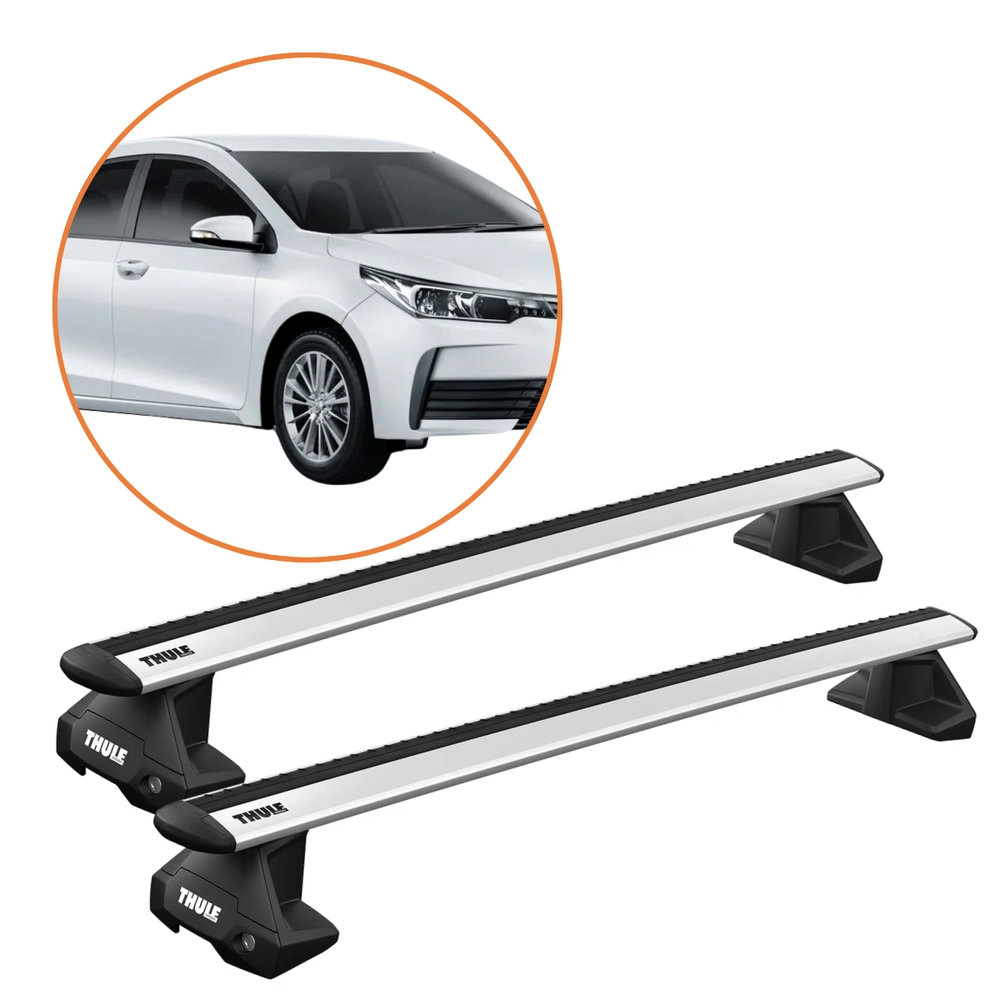 RACK DE TETO COROLLA THULE WINGBAR EVO ALUMINIO COMPLETO - THULE