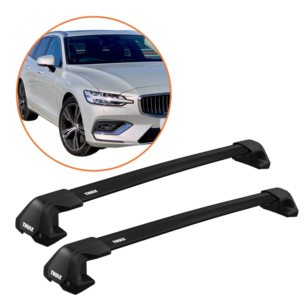 RACK DE TETO VOLVO V60 18-26 THULE WINGBAR EDGE PRETO - THULE